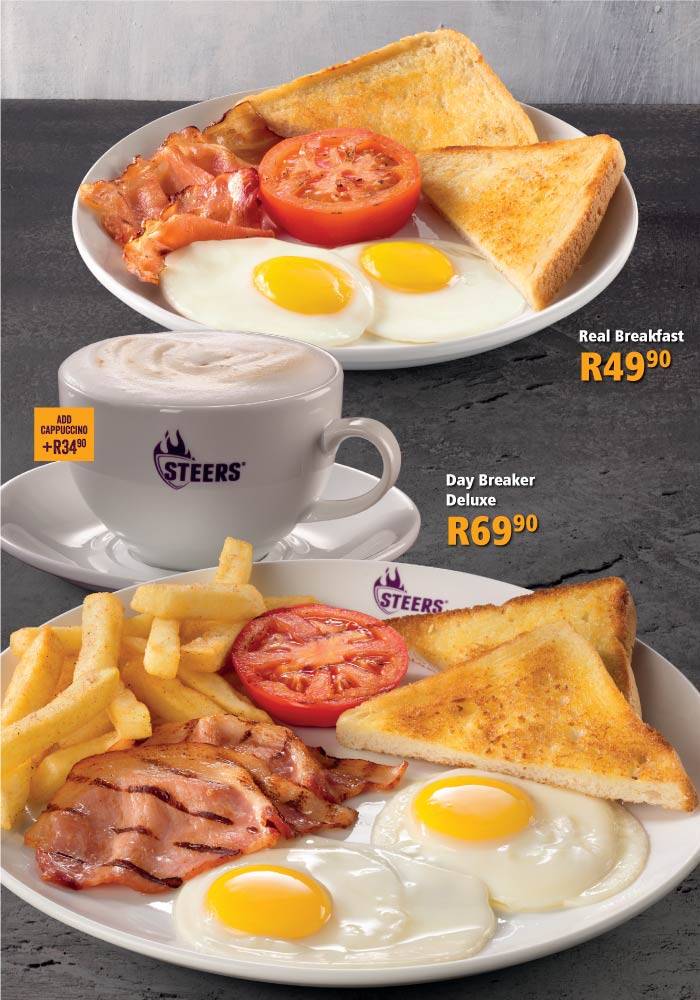 Sit-Down Menu | Steers South Africa