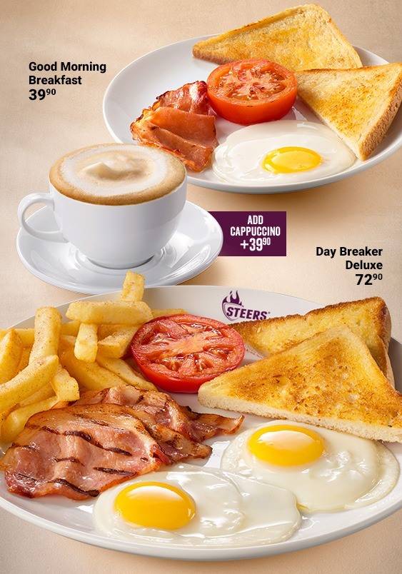 Sit-Down Menu | Steers SA